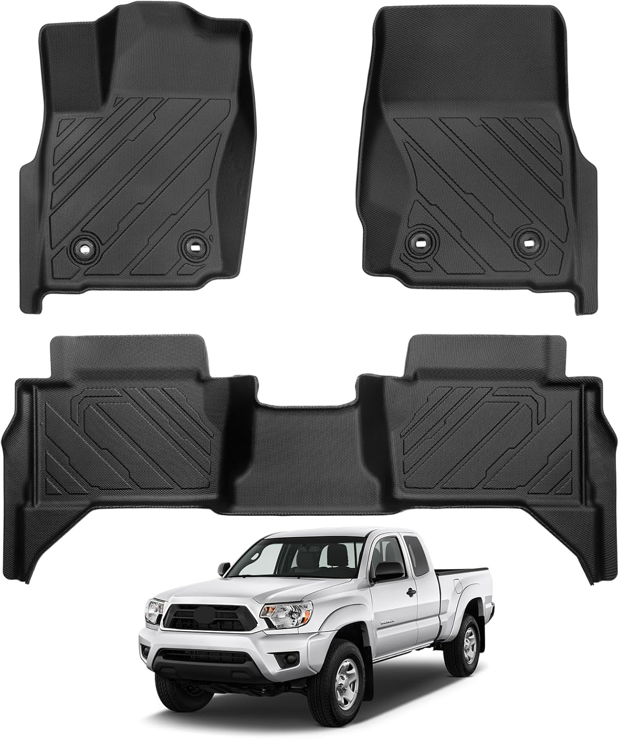 Amazon.com: All Weather Floor Mats for 2024 2025 Toyota Tacoma ...