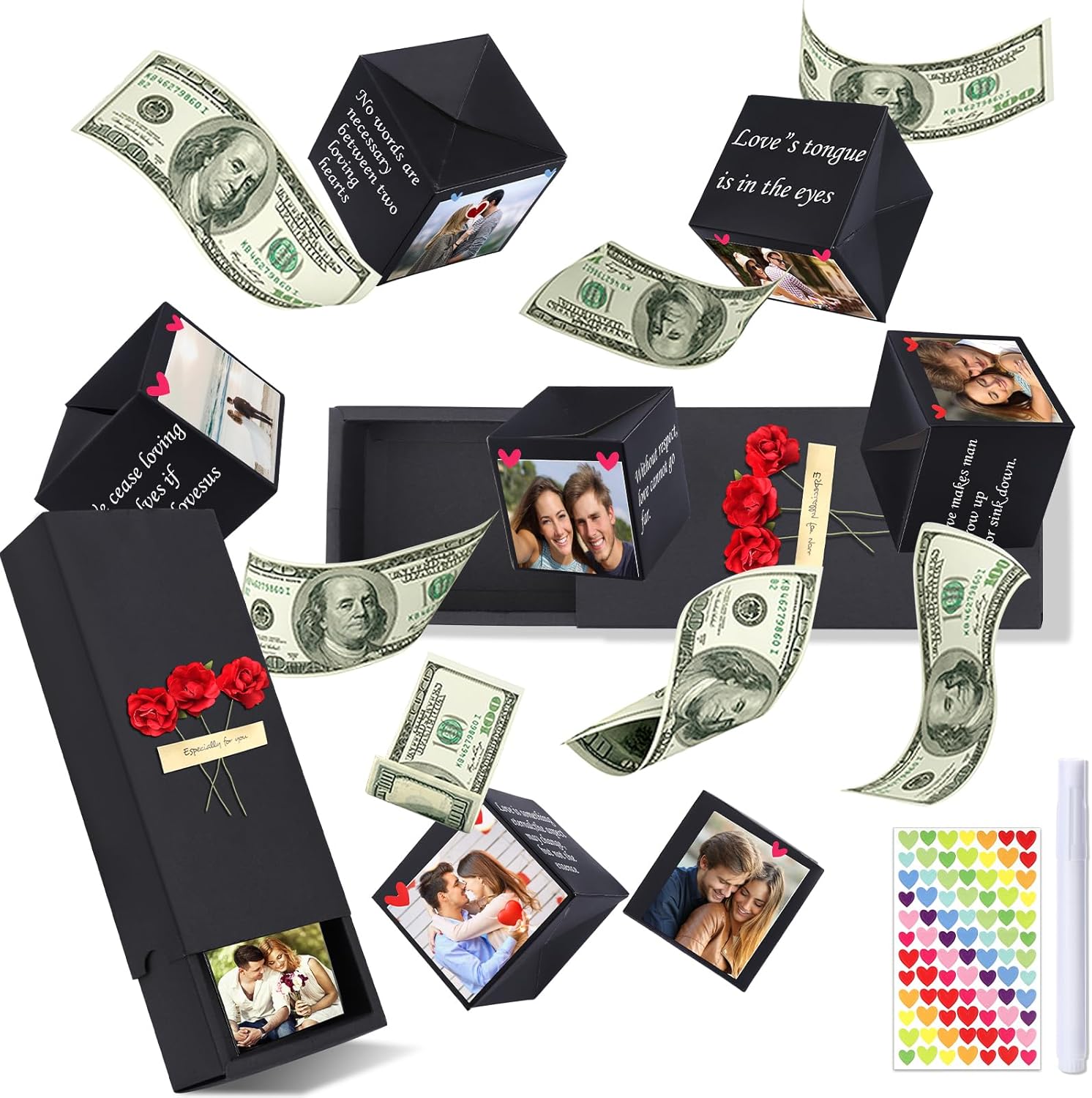 Amazon.com: Mity rain Surprise Box Gift Box for Money, DIY Photo ...