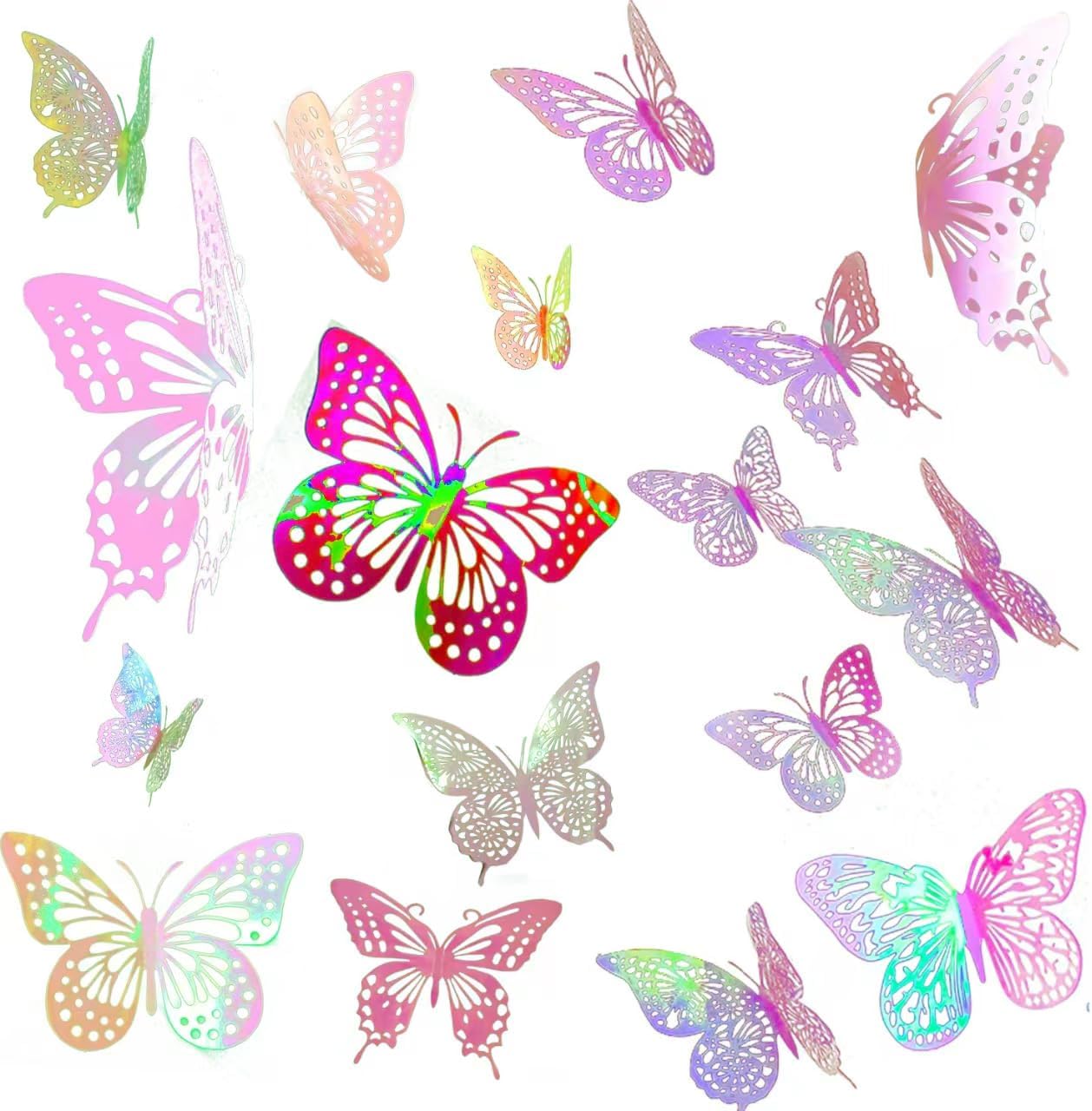 Amazon.com: cpqakb 3D Butterfly Wall Stickers Butterflies in 3 Sizes 4 ...