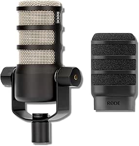 Amazon.com: Rode PodMic Cardioid Dynamic Broadcast Microphone with WS14 PodMic Pop Filter ...