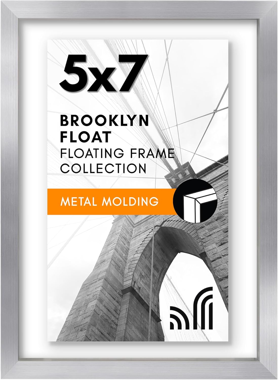 Amazon.com - Americanflat Aluminum 5x7 Floating Picture Frame with ...