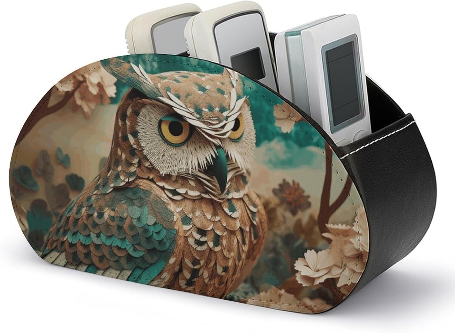 Amazon.com: NWTRJ Owl Remote Control Holders Pu Leather TV Remote ...