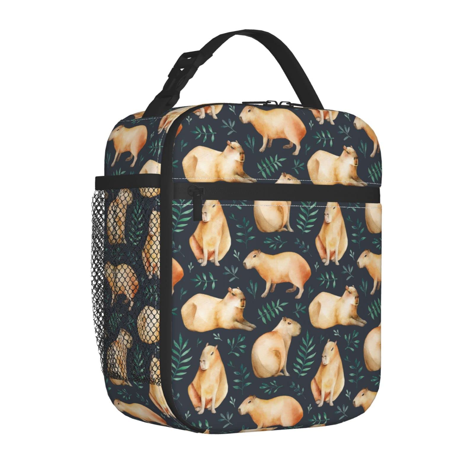 Yilad Capybaras Leaf Lunch Box Insulated Thermal Reusable Lunch Bag ...