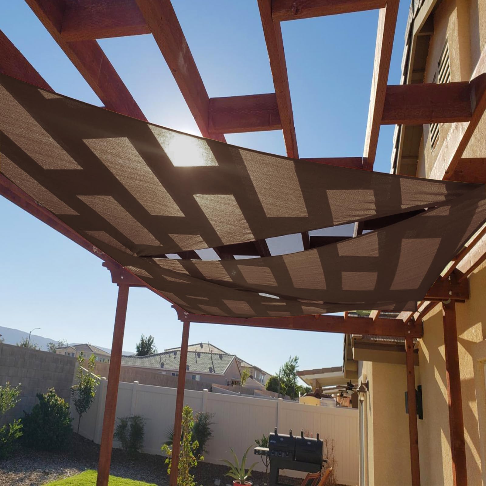 Snapklik.com : Cool Area Sun Shade Sail 20x20x283FT Triangle Shade ...