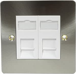 Click Define FPBS311 Stainless Steel Single Gang Electrical Faceplate ...