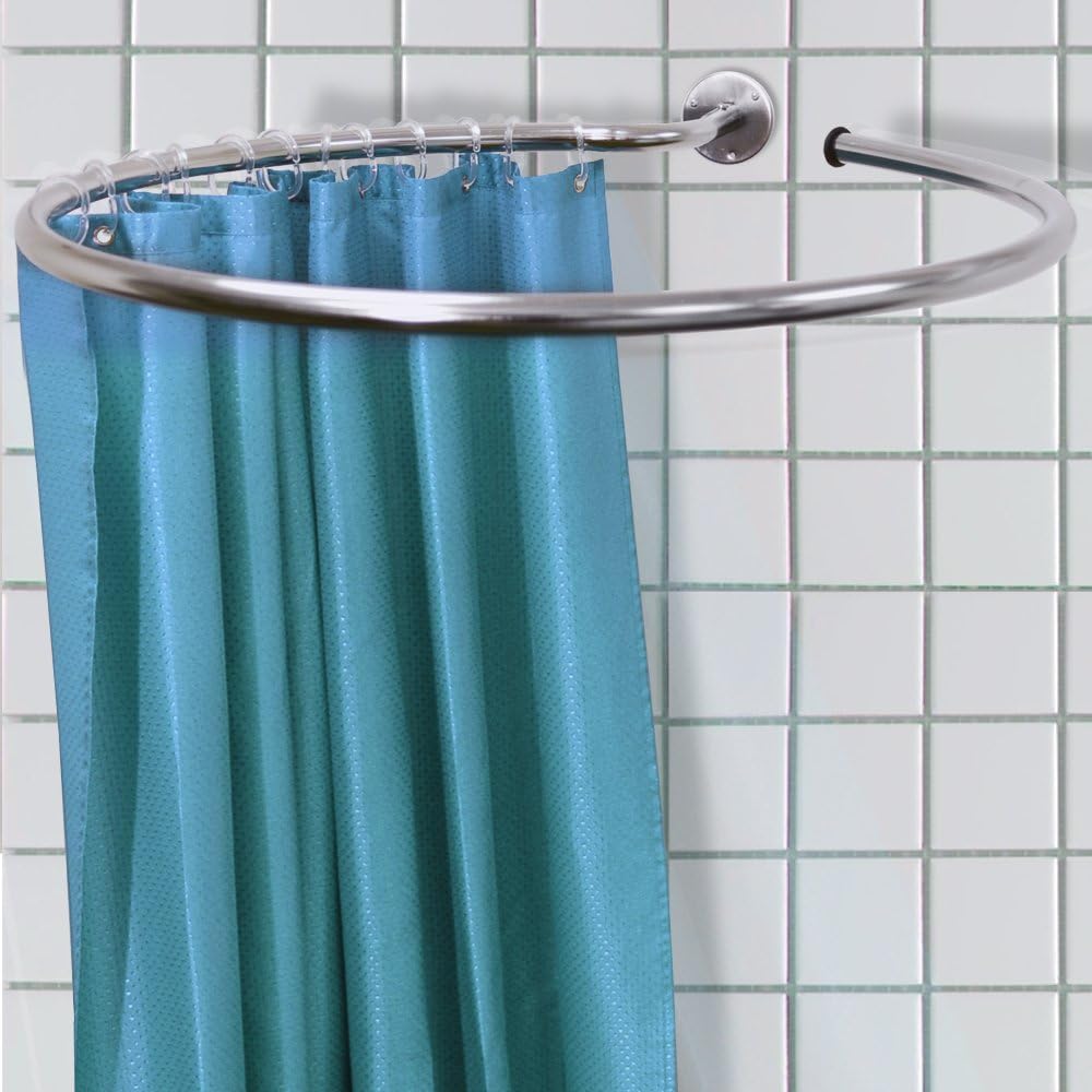 WATSONS LOOP - Stainless Steel Circular Shower Curtain Rail and Curtain ...