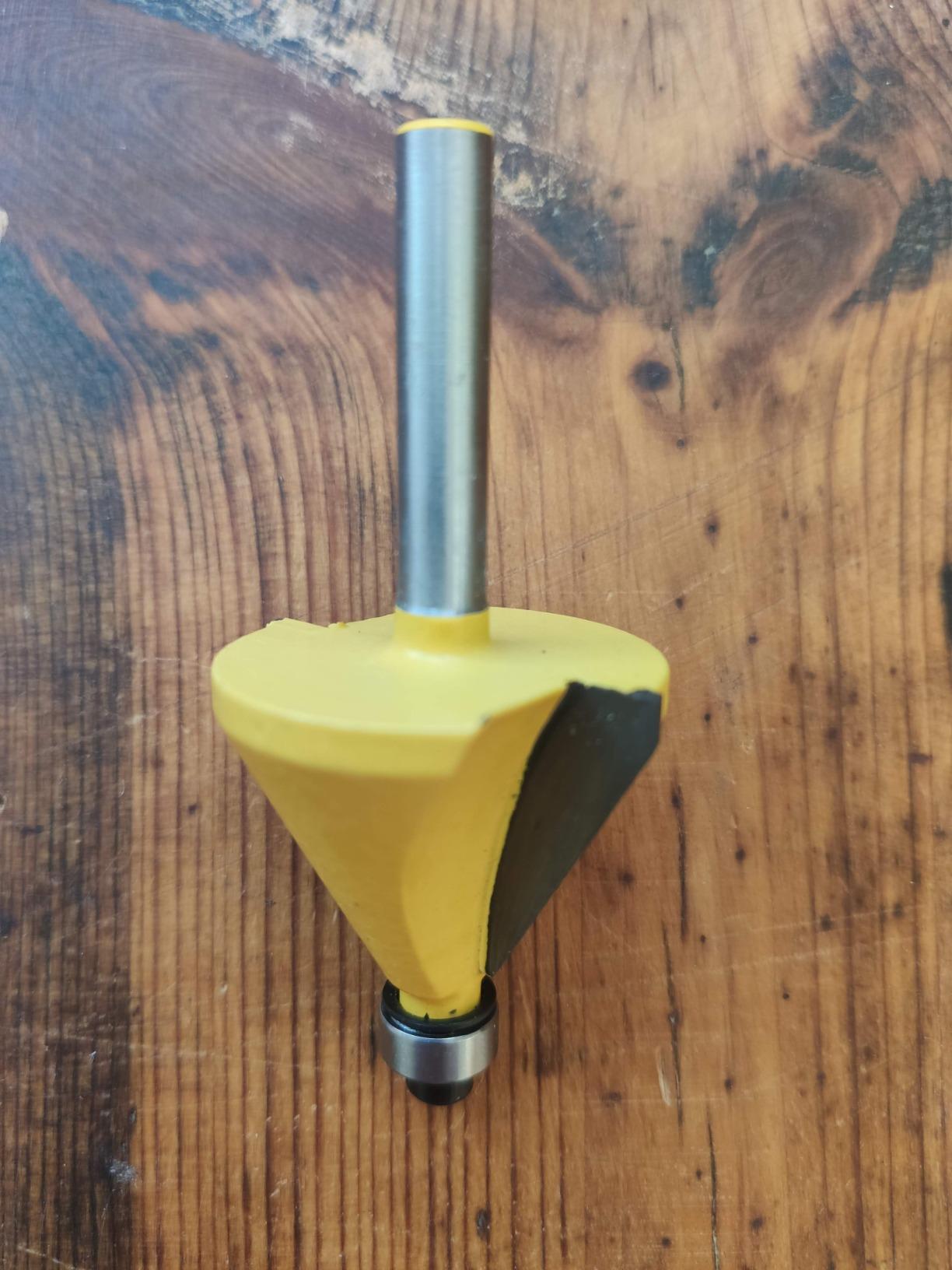 KATUR 45 Degree Chamfer and Bevel Edging Router Bit, Carbide Tipped ...