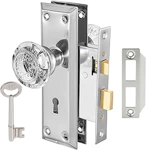 ToPToToo Mortise Lock Set Interior Door, Crystal Glass Door knobs Interior,Old Style Door Knob ...