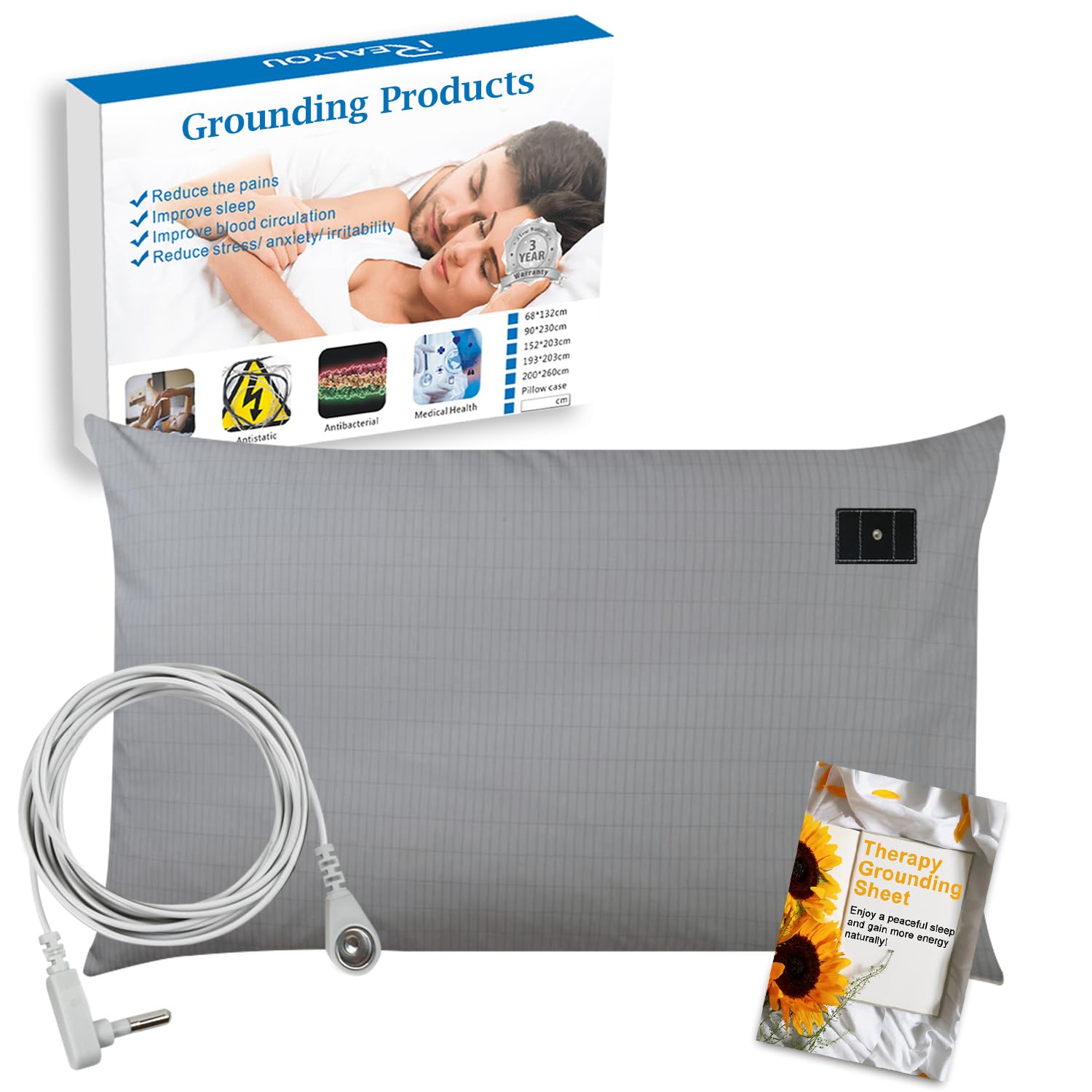 Grounding Sheet, Therapy Grounding Sheet with Grounding Conductive Cord ...