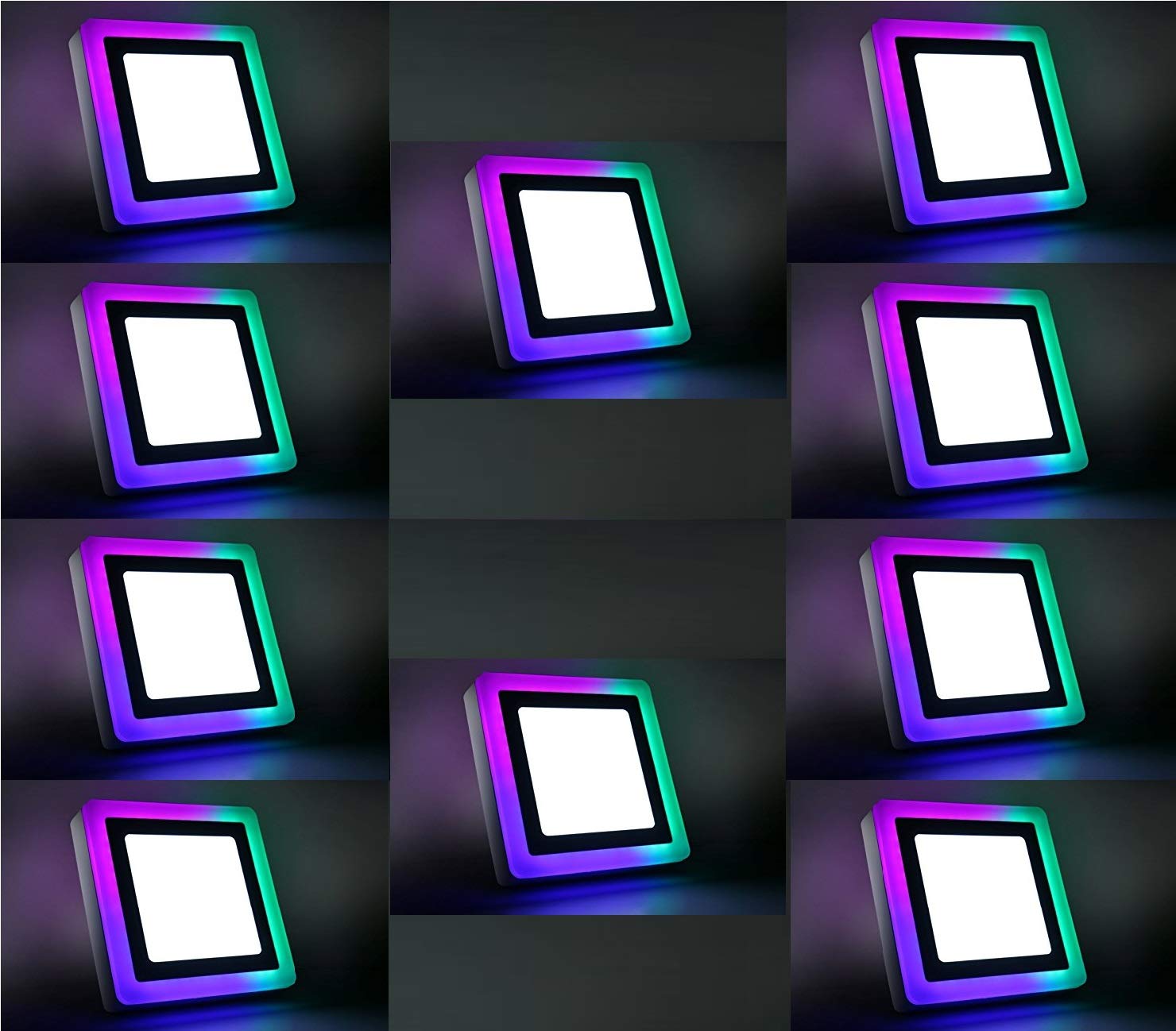 "Happy Selling" 16 Watt 12+4 PGB Square Double Colour LED Surface Panel ...