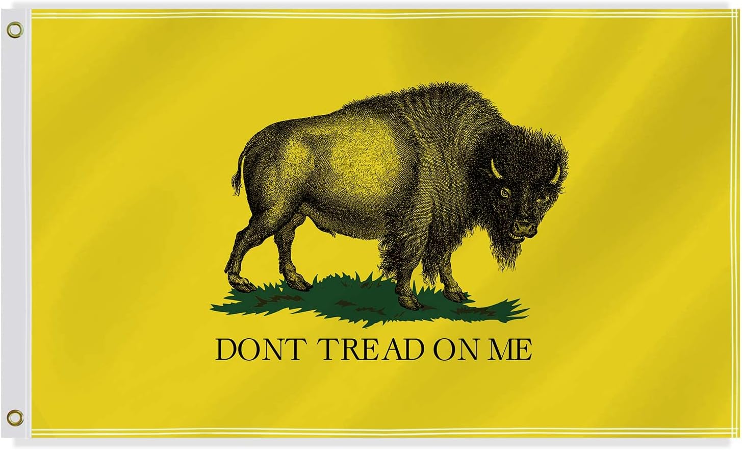3×5 FT Dont Tread On Me Bison Flag,Large Novel Yellow Gasden Decor ...