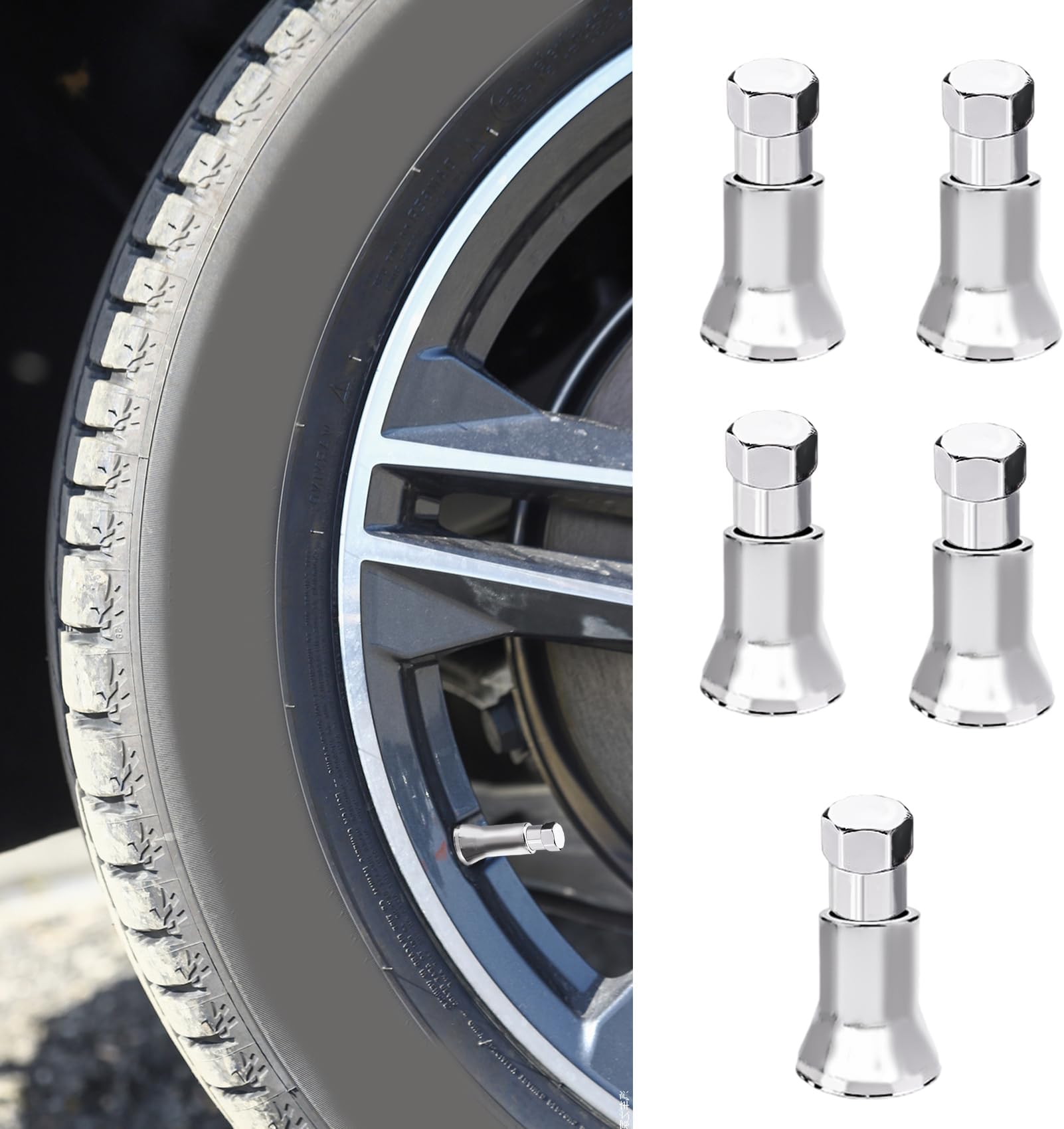 Amazon.com: Muzzys C20018 TR414 - Universal TPMS Chrome Valve Stem ...