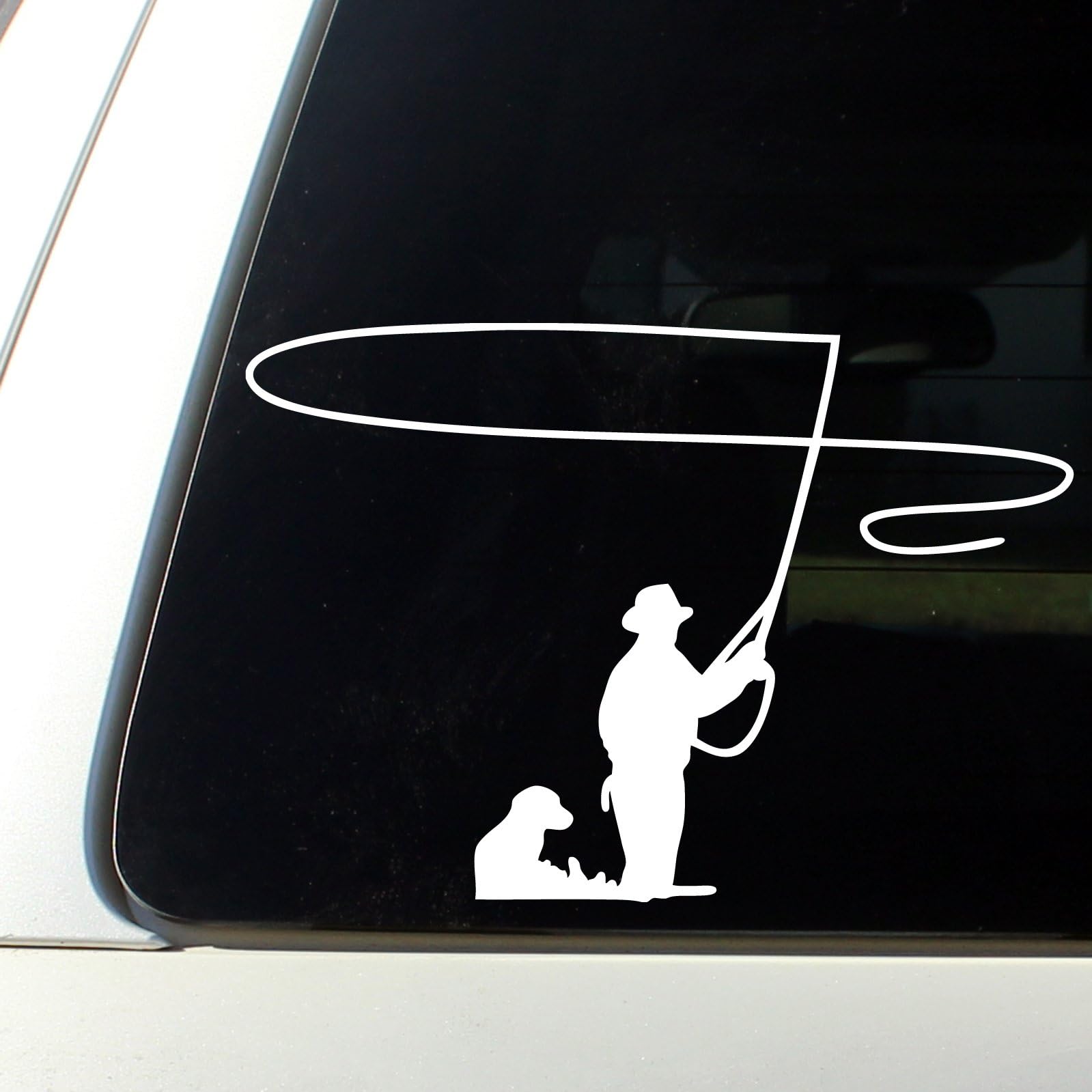 Amazon.com: Fly Fishing Decal Car Truck Bumper Window Sticker : Sports ...