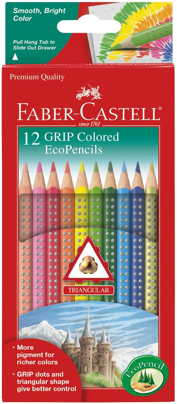 Amazon.com: Faber-Castell Grip Colored EcoPencils - 12 Count : Luscombe ...