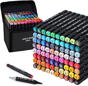 Amazon.com: Art Markers, 28 Colors Art Markers Set, Gift for Kids and ...