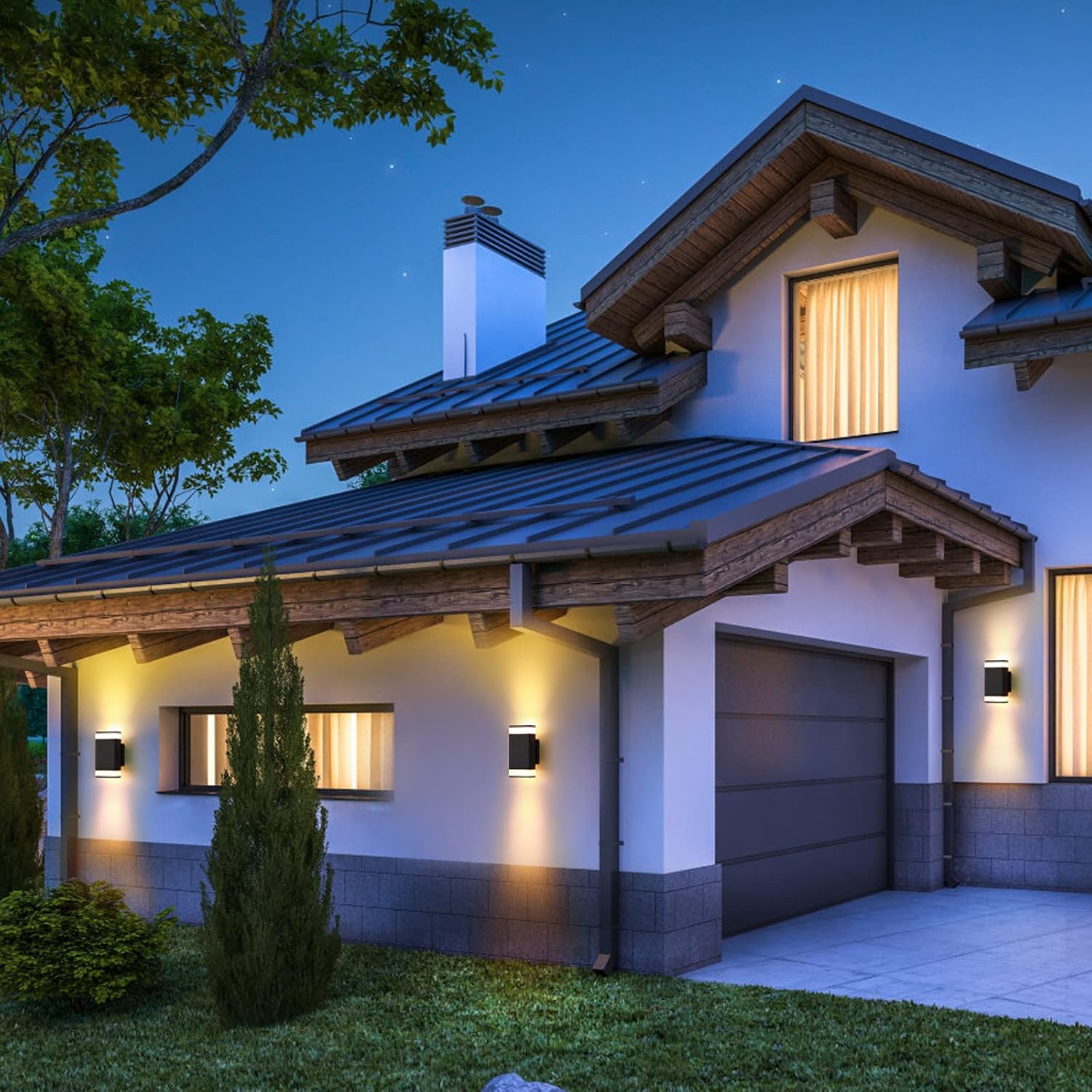 Square House Exterior Light Fixture Tewei LED Square Up And Down