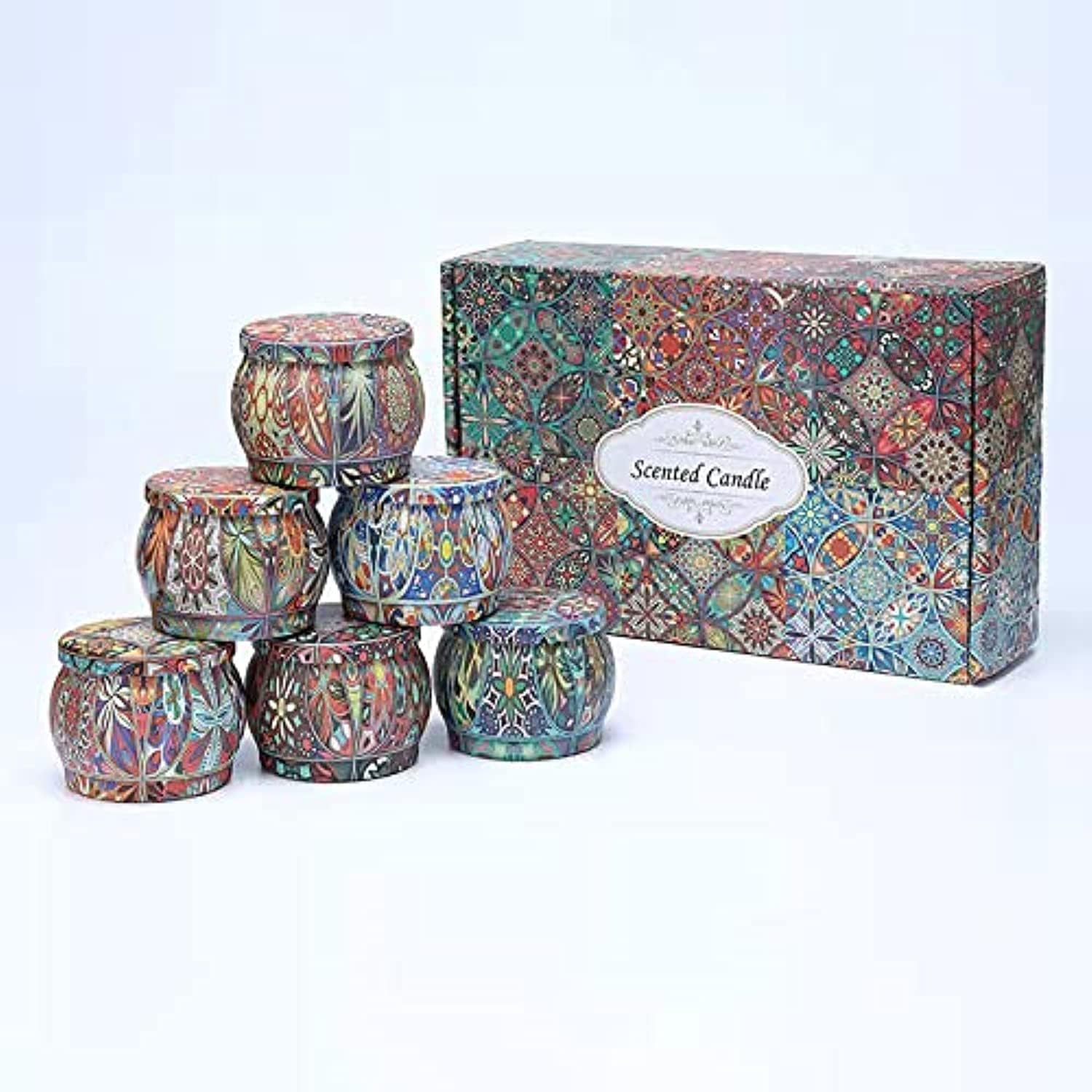 JUNARIS Fragrant Candle Set for Women - Pack of 4 Aromatherapy Scented ...