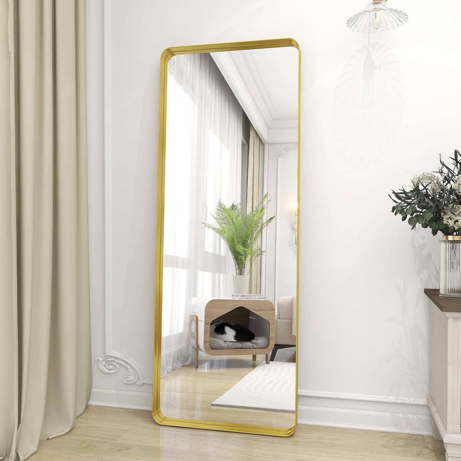 Amazon.com: VooBang Full Length Mirror Deep Framed 21x64 Inch Floor ...
