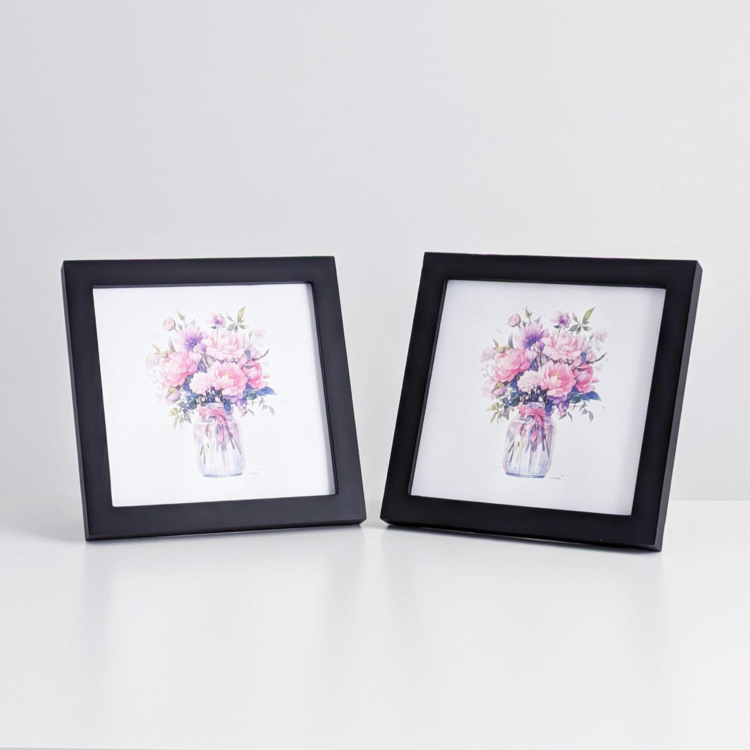 2 Pack 7x7 Wooden Picture Frame, 7x7 Square Picture Frame with ...