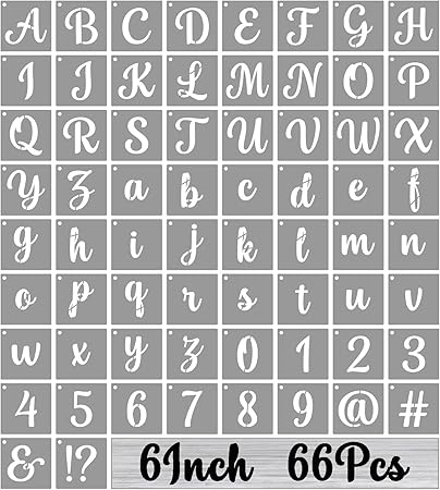 Amazon.com: BAMIDELE 6 Inch Alphabet Letter Stencils for Painting, 66 ...
