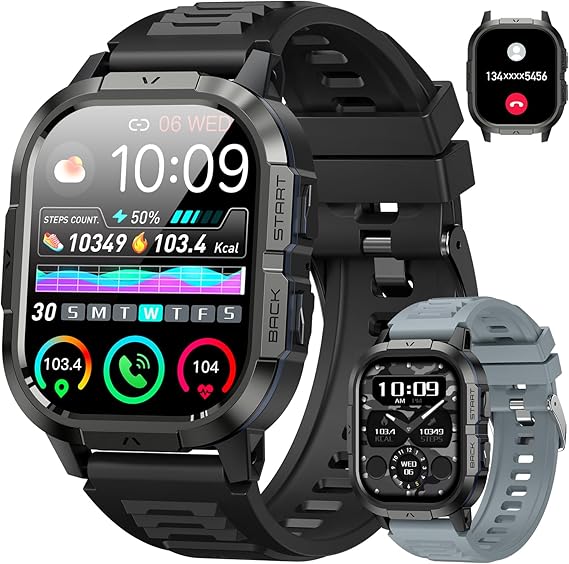 Amazon.com: Smart Watch for Men Fitness Tracker: Make/Answer Call ...