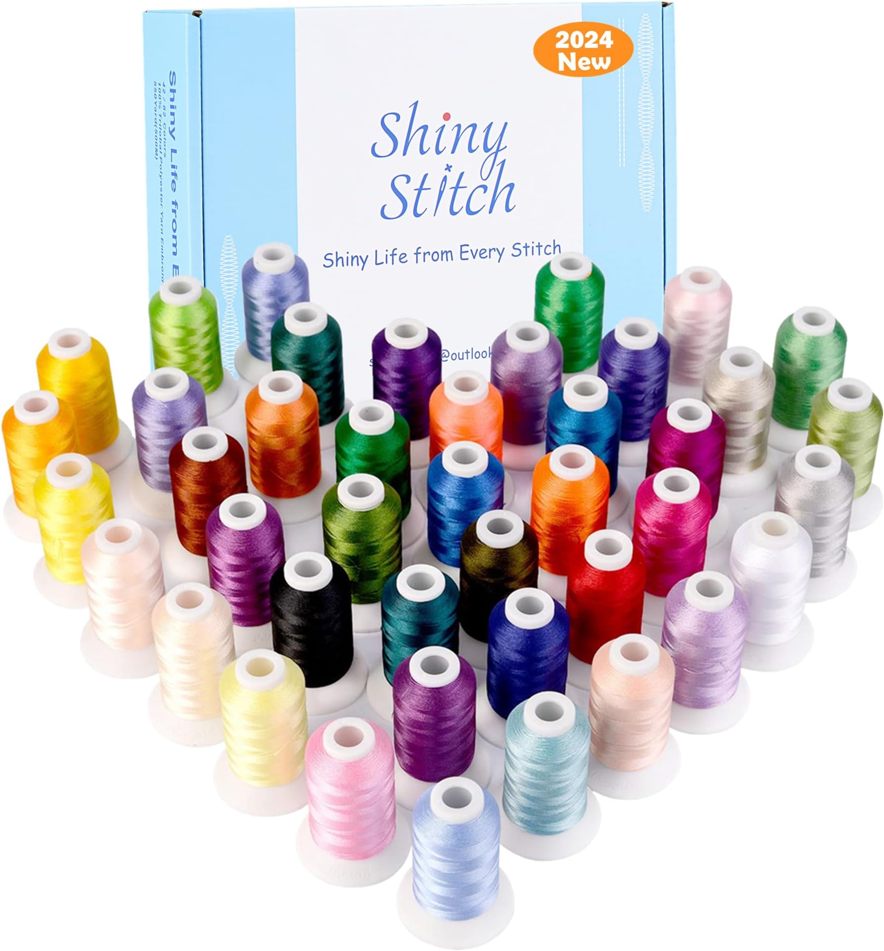 Amazon.com: White Embroidery Machine Bobbin Thread - Huge 5500yards ...