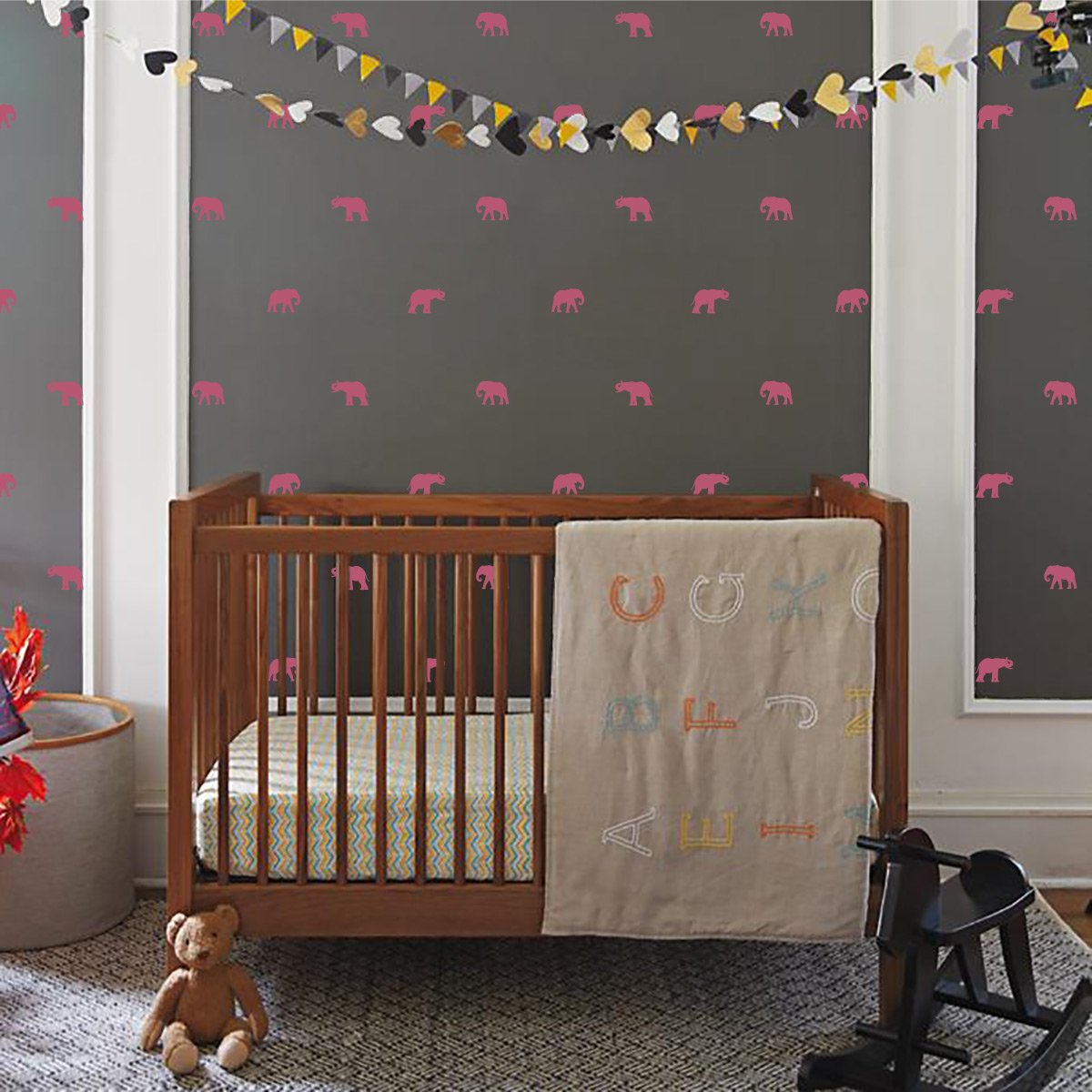 Elephant Pattern Wall Decal (Lipstick, 2.5" (H) X 4" (W)) : Amazon.in ...