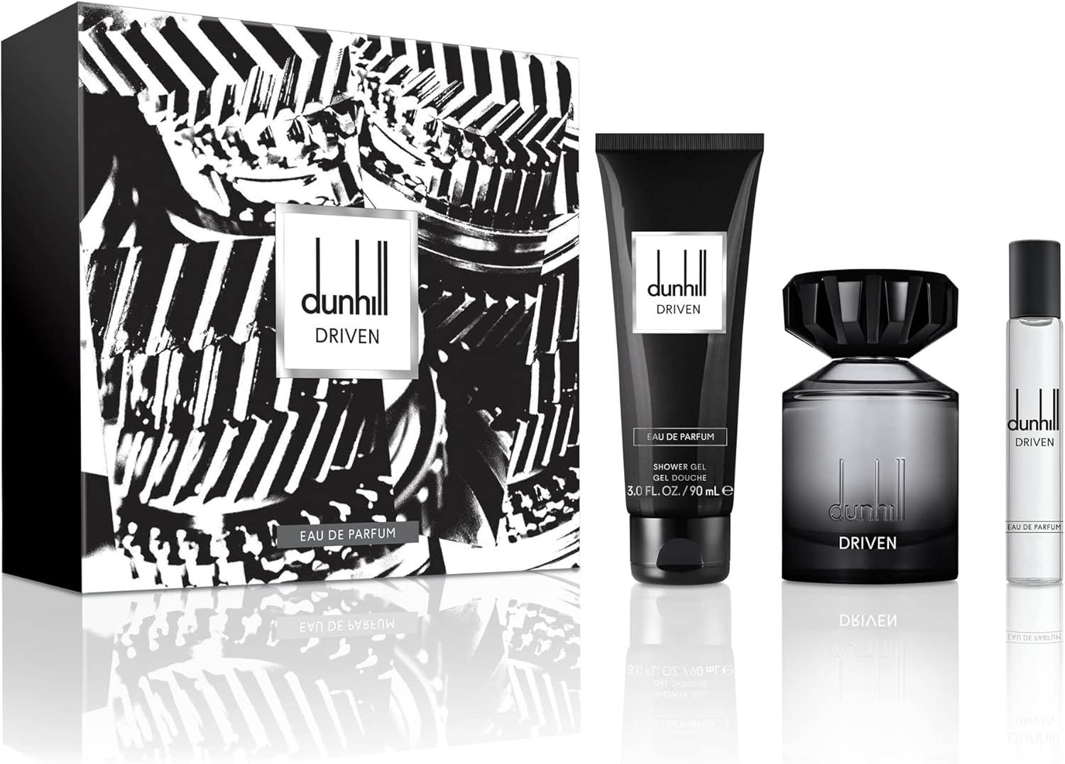 Alfred Dunhill Driven Black 3 Piece Gift Set For Men - Eau de Parfum ...