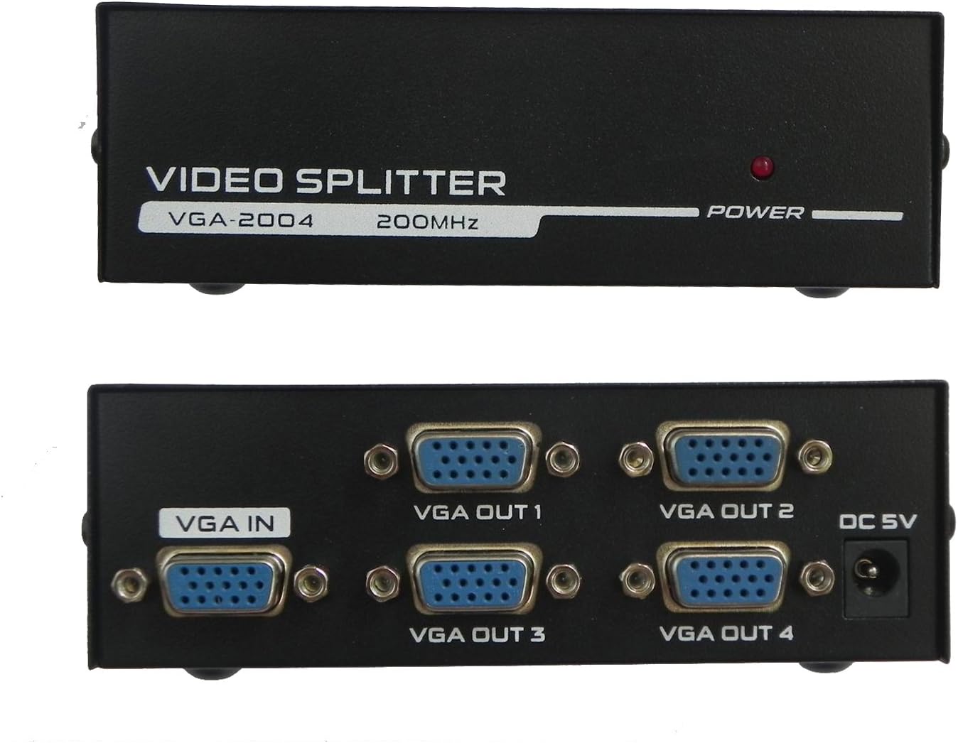 Amazon.com: DEEIRAO 4 Port VGA Splitter PC Screen Duplicat 1 PC to 4 ...