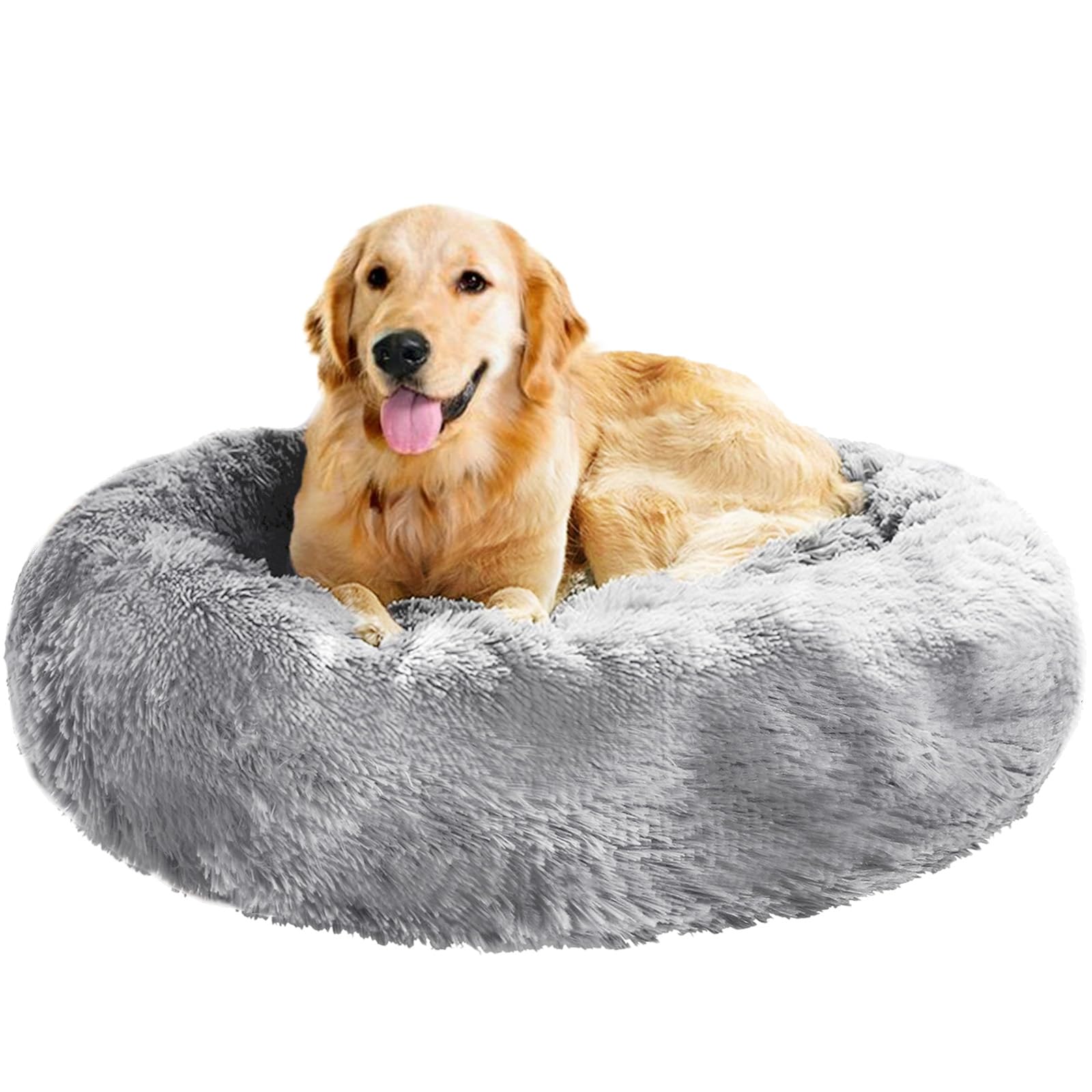 JOLLYVOGUE Calming Human Size Dog Bed, Washable Warming Cozy Soft Dog ...
