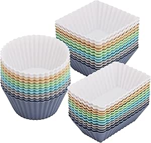 Amazon.com: 36Pack Silicone Cupcake Liners, Reusable Muffin Cups, 3 ...