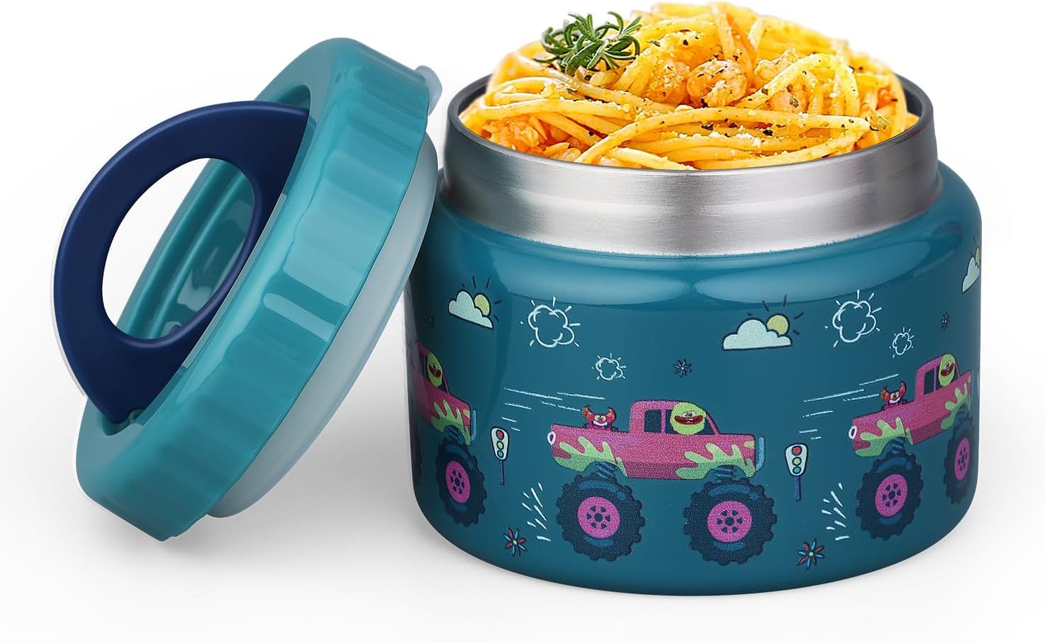 Amazon.com: Pawtong 12oz Insulated Vacuum Food Jar with Buckle Lid Wide ...