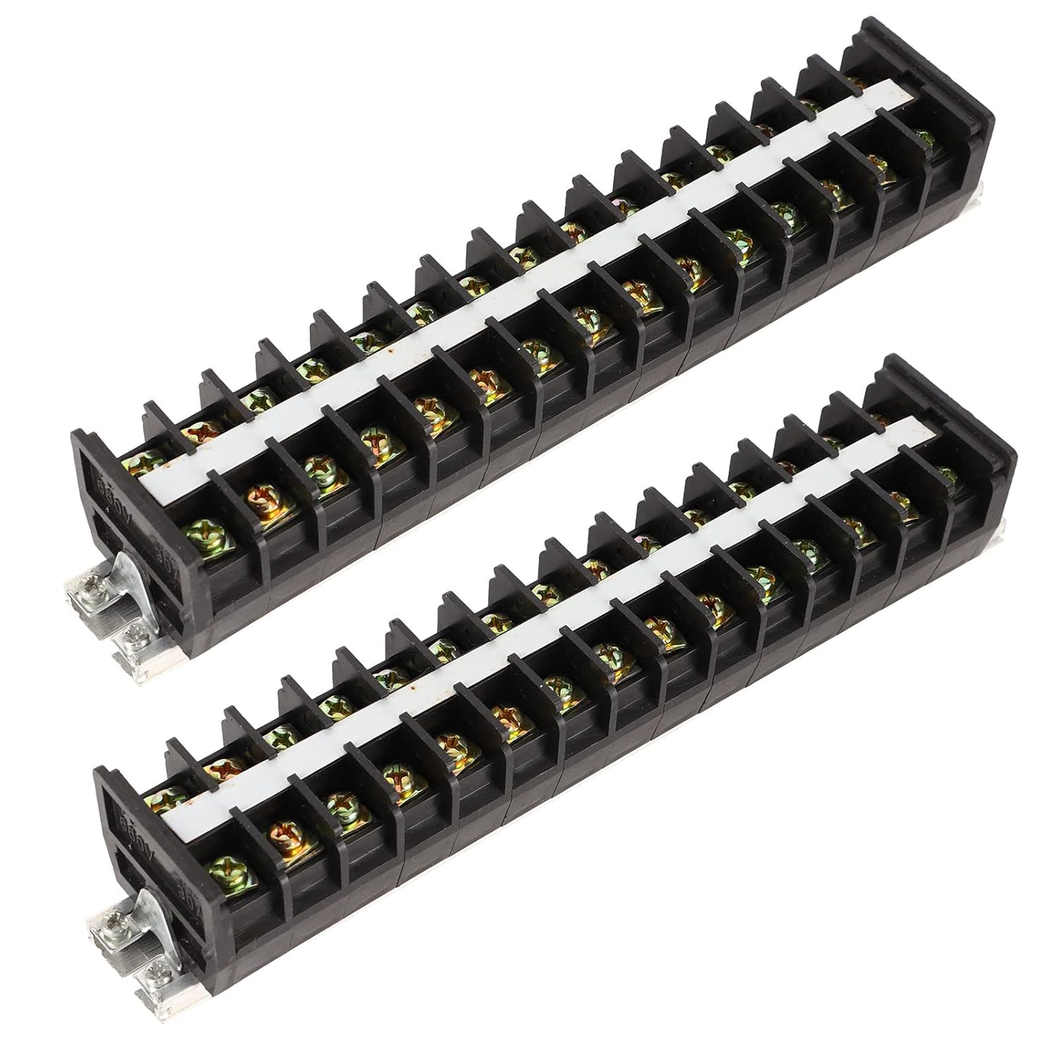 Wire Terminal Block, Wire Barrier Block 2PCS Universal 660V 30A for ...