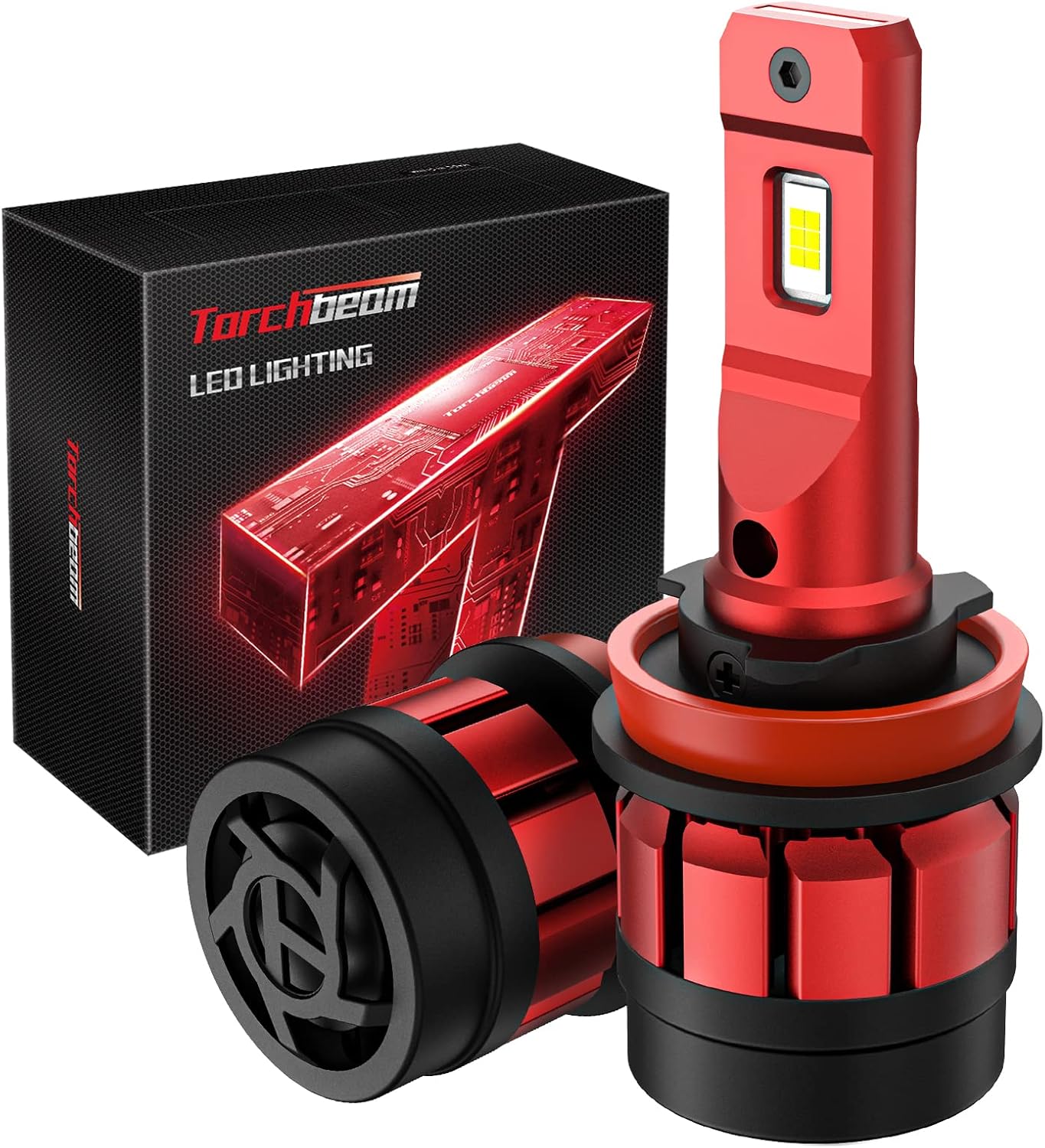 Torchbeam H11/H8/H9 LED Bulbs, 16000 Lumens 500% Brightness LED Light ...