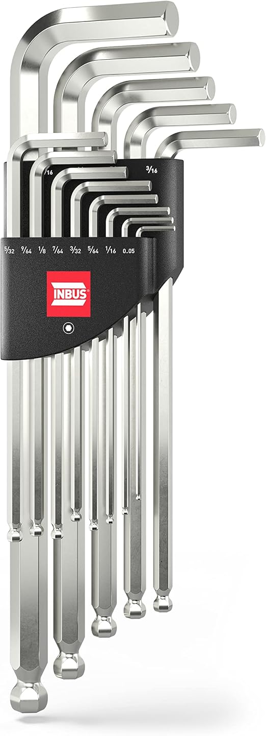 INBUS® 70426 Hex Key Set (Imperial) 13pcs, 0.05–3/8", with Ball End ...