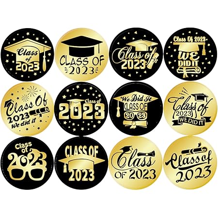 Amazon.com: Graduation Stickers Class of 2023 500Pcs Perforated Roll ...