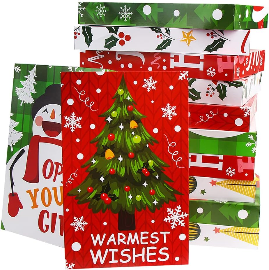 Amazon.com: SULOLI Christmas Gift Boxes with Lids, 12 Pack Patterned ...