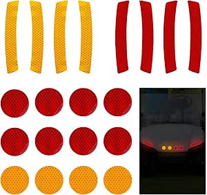 Amazon.com: Aster 20Pcs Golf Cart Reflex Reflector Strip, Reflective ...