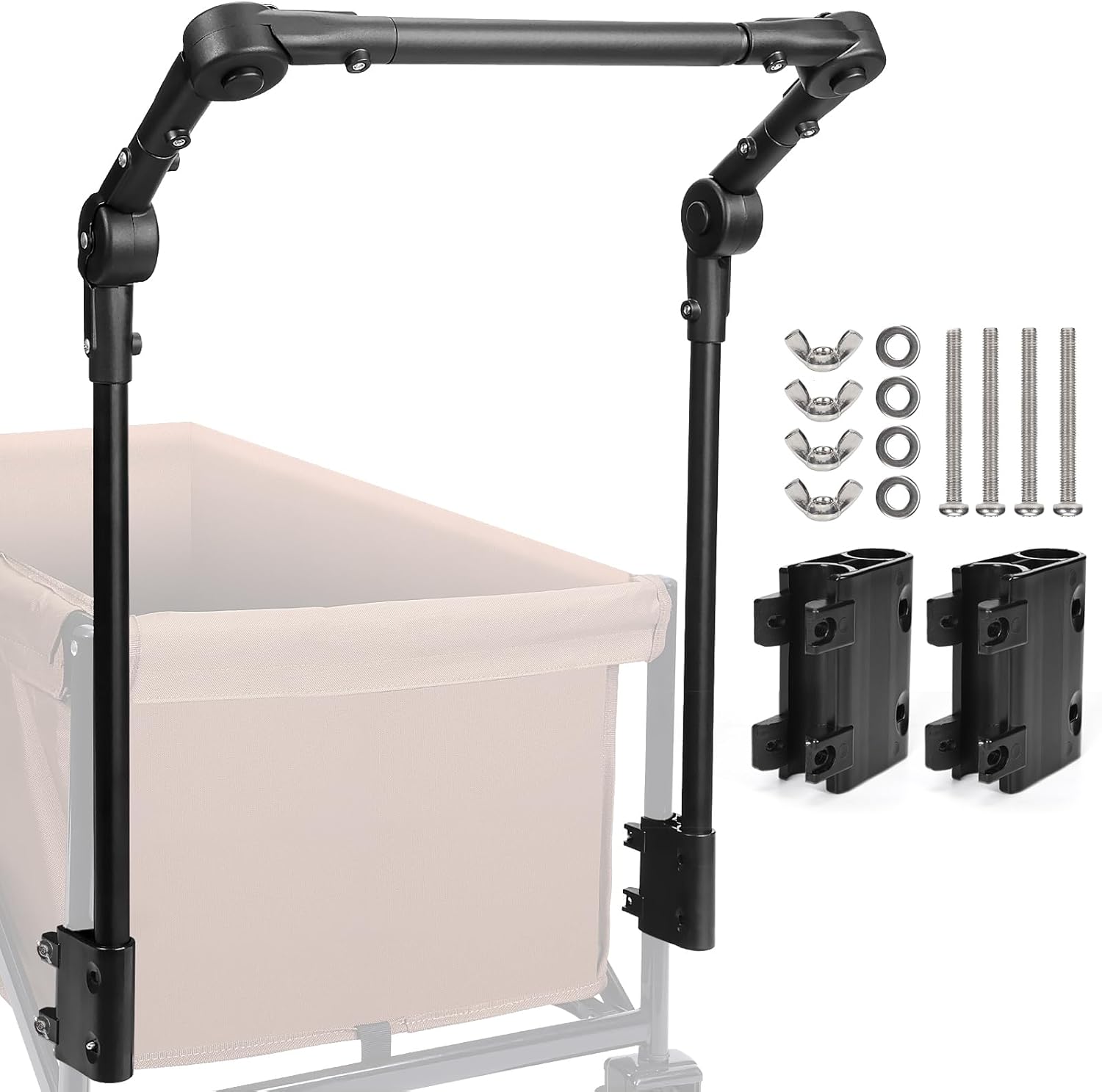 Amazon.com: Adjustable Wagon Push Handle Attachment with Upgrade Screws ...
