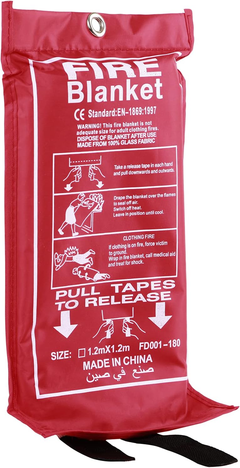 Amazon.com: Fire Blanket Kitchen, Fire Blanket Fire Suppression Blanket ...