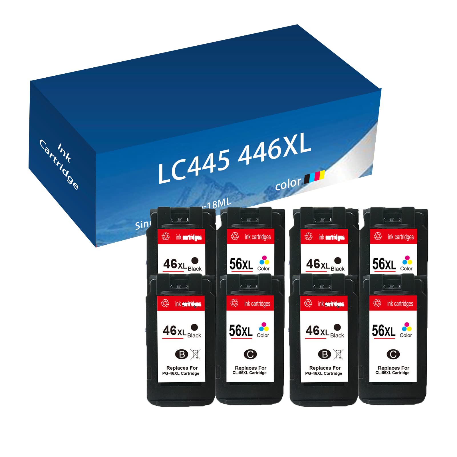 Amazon.com: 46 56XL Compatible Ink Cartridge Replacement for CANON E204 ...