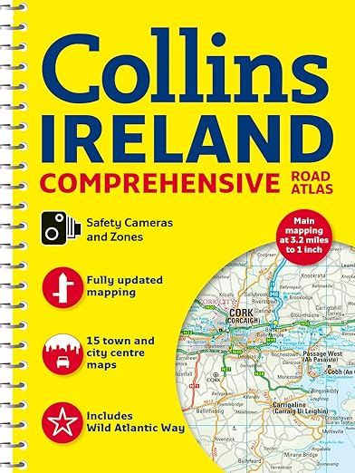 Comprehensive Road Atlas Ireland: A4 Spiral: Amazon.co.uk: Collins Maps ...