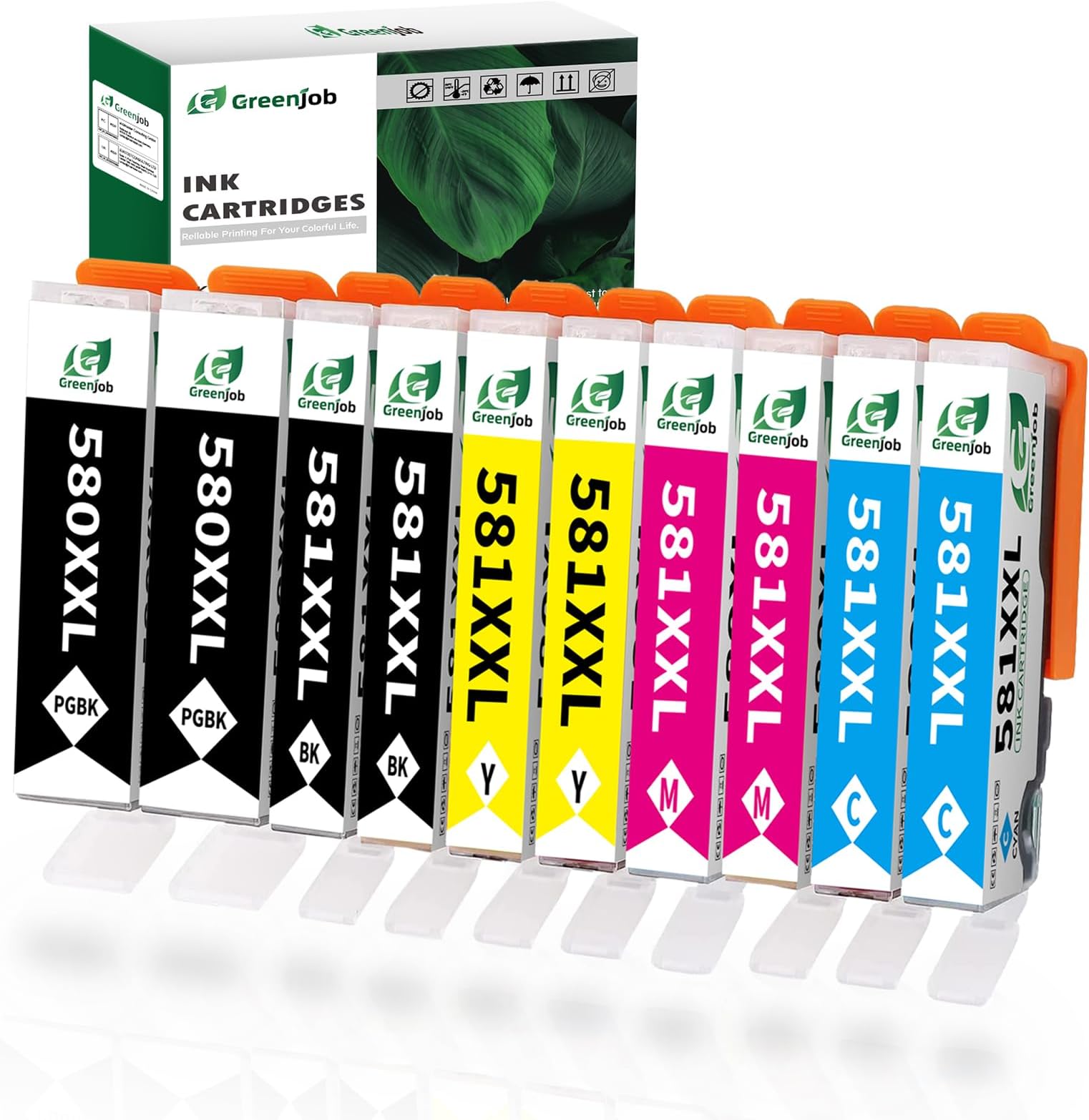 Greenjob PGI-580XXL CLI-581XXL Compatible Ink Cartridges Replacement ...