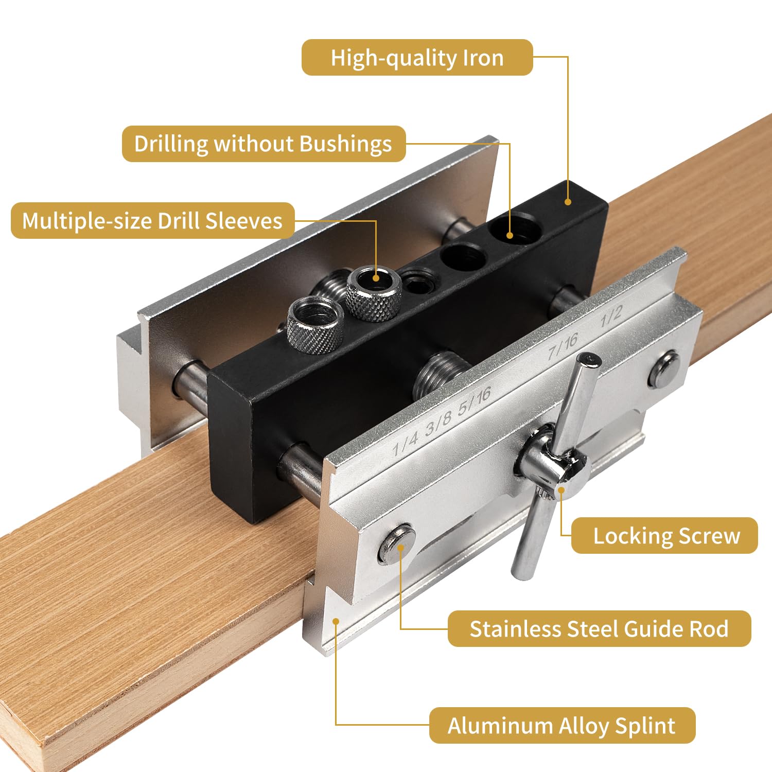 Snapklik.com : Donext Self Centering Dowel Jig Kit, Adjustable Width ...