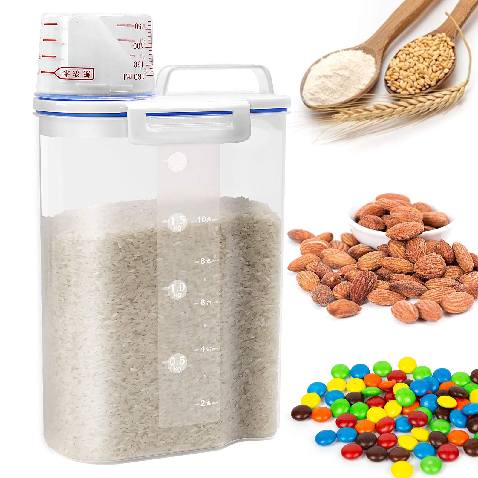 Buy Rice Cereal Container Storage - Airtight Dry Food Rice Container ...