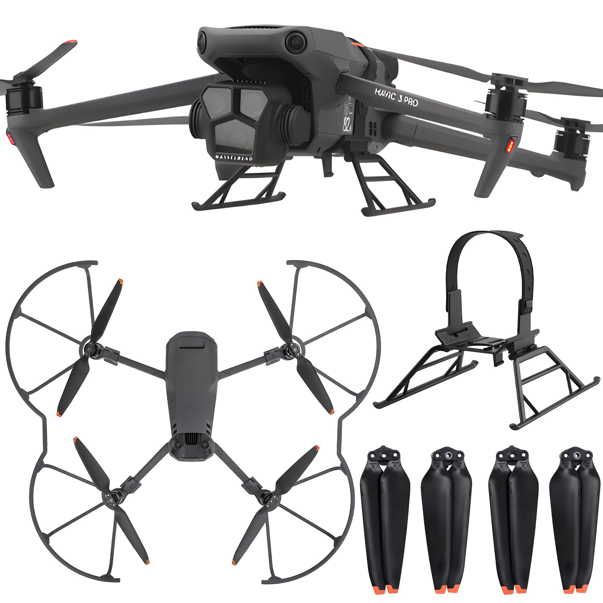 Amazon.com: Craznick Mavic 3 Pro Propellers: with Propeller Guard ...