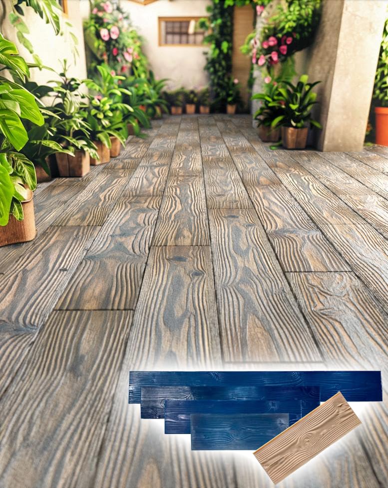 Amazon.com: Wood Grain Concrete Texture Stamp Mats SM 5000 SM (S-5) - 5 ...