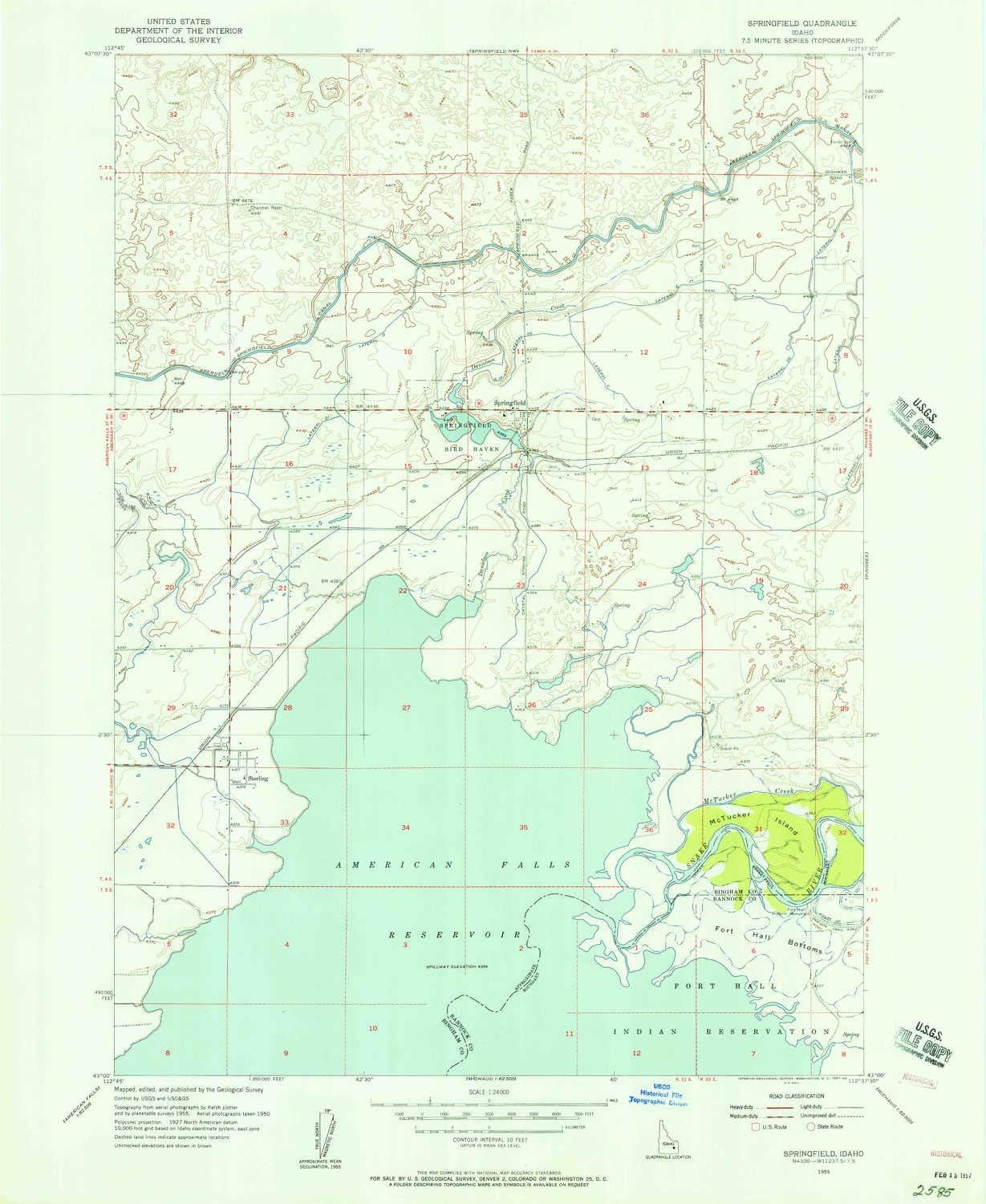 Amazon.com : YellowMaps Springfield ID topo map, 1:24000 Scale, 7.5 X 7 ...