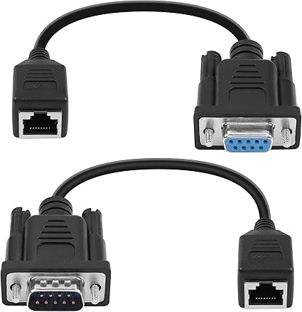 Amazon.com: YACSEJAO RS232 DB9 to RJ45 Serial Adapter, DB9 9-Pin Serial ...