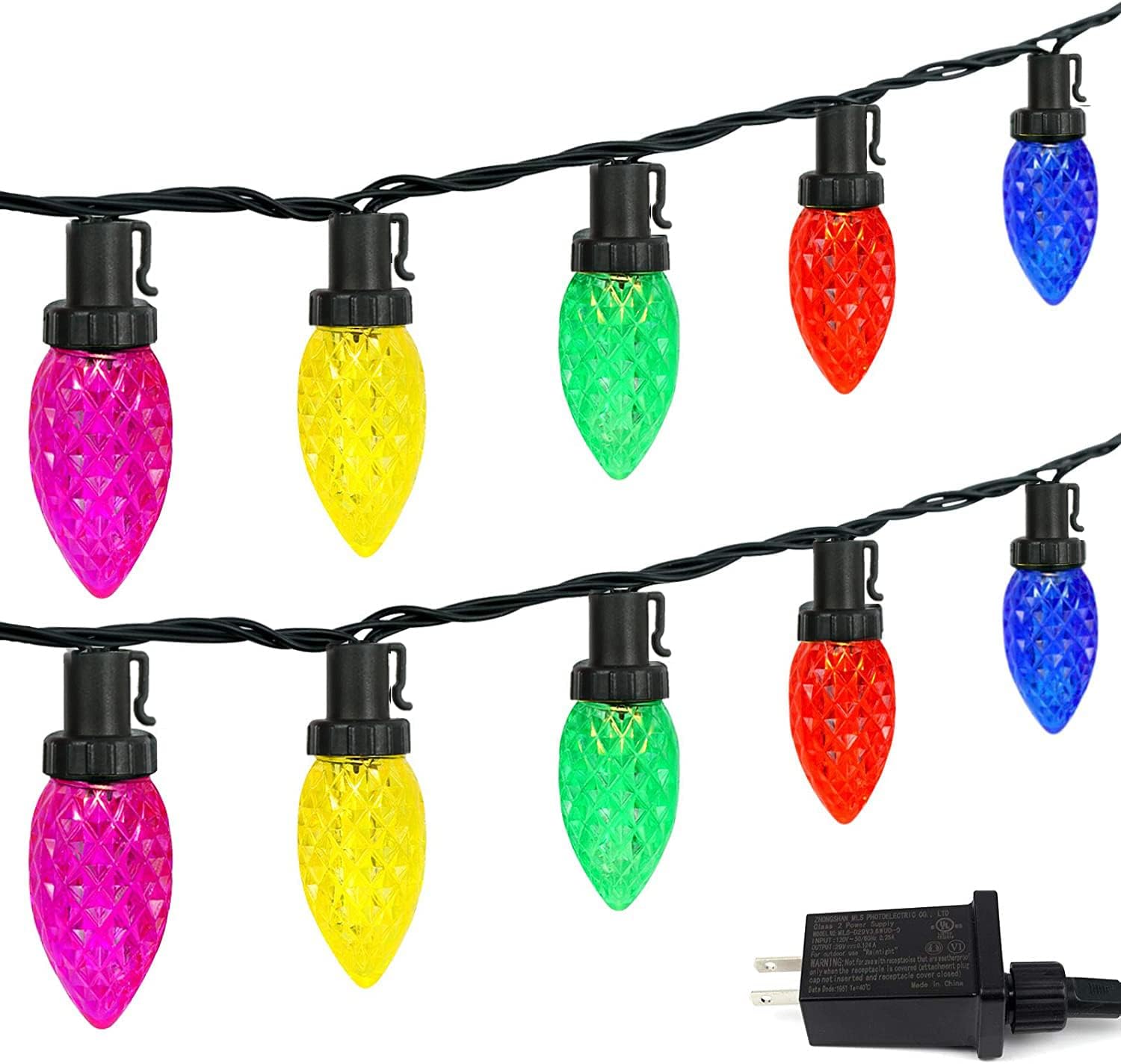 Amazon.com: Albelt C9 Christmas String Lights Outdoor/Indoor ...